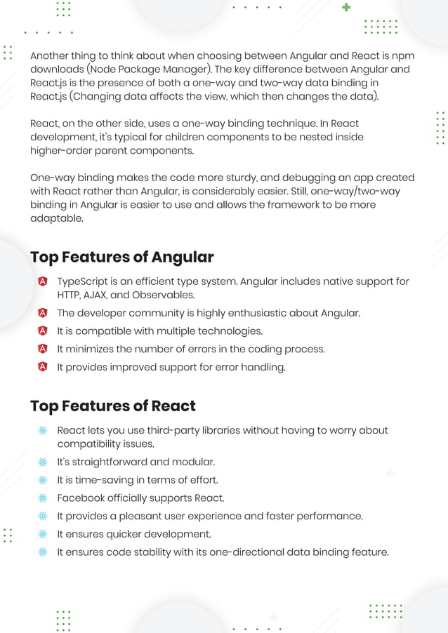 Angular Vs React The Battle Of Best Front End Frameworkspdf Web