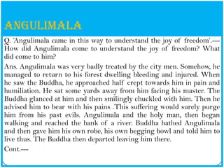 Angulimala by ondaatje | PPTX