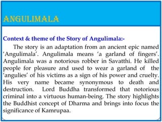 Angulimala by ondaatje | PPTX