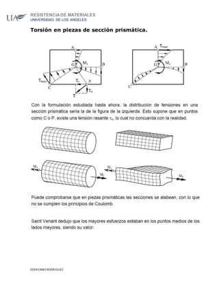 Angulo de torsion en barras circulares | DOCX