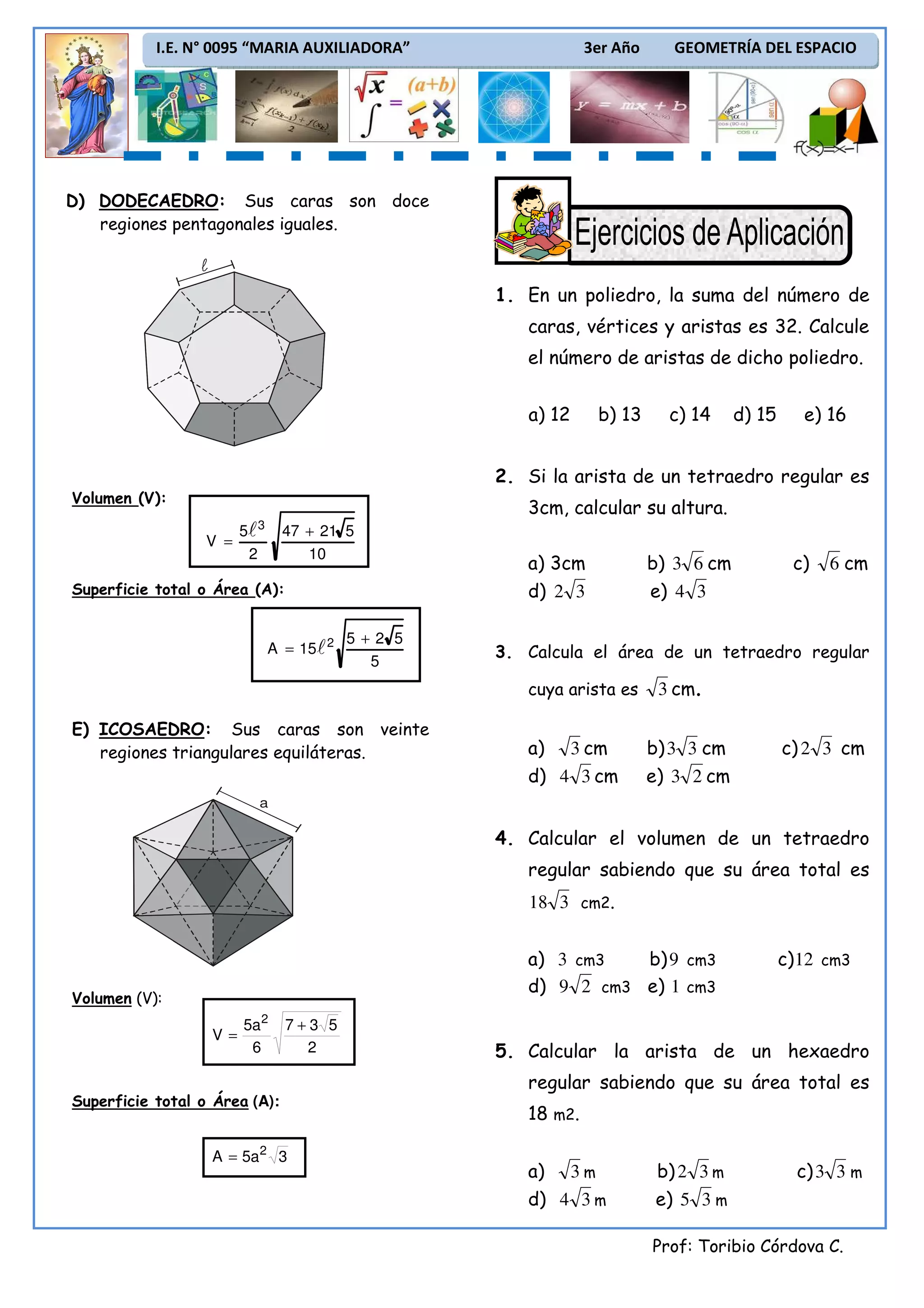 ANGULO DIEDRO - POLIEDROS | PDF