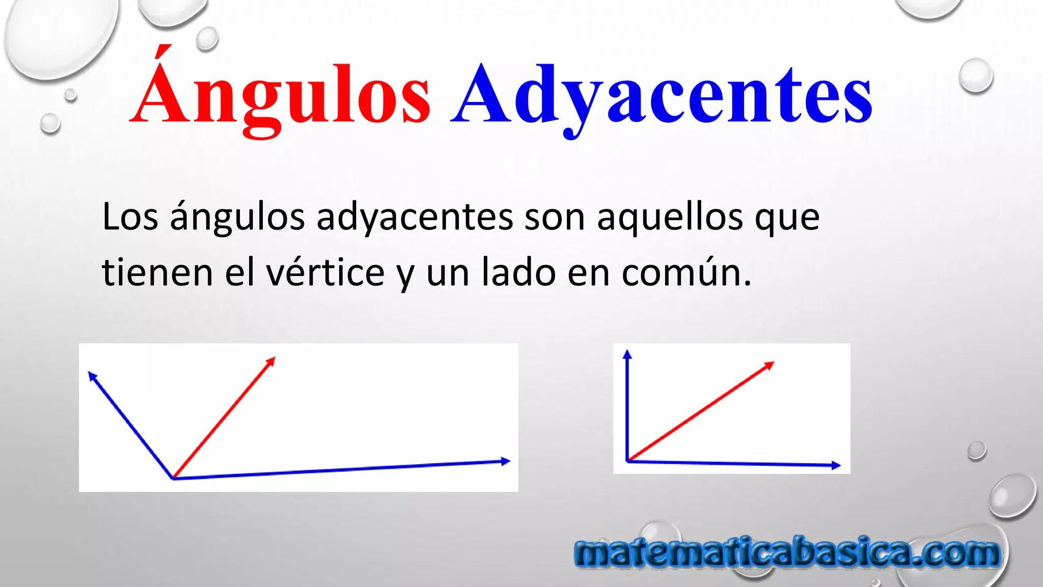 Angulos adyacentes consecutivos suplementarios - Matemática | PPTX