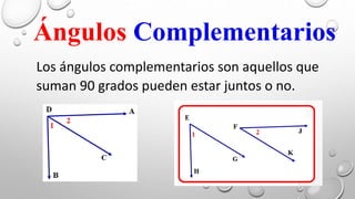 Angulos adyacentes consecutivos suplementarios - Matemática | PPTX