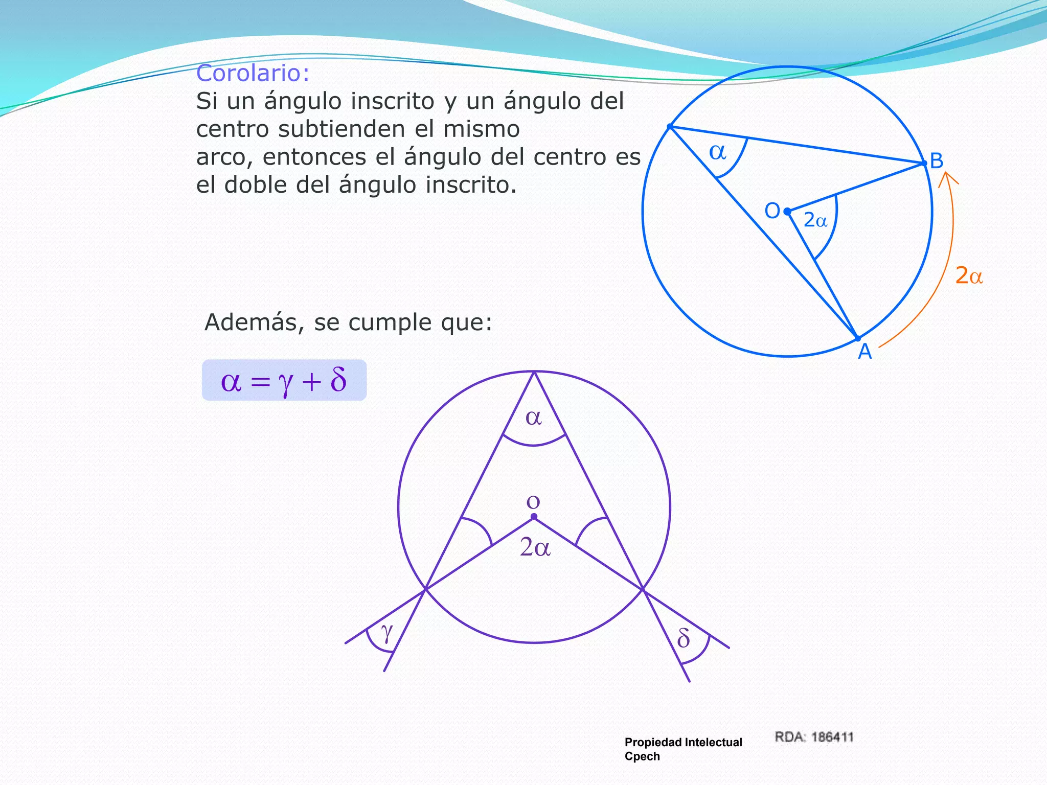 Angulos en la circunferencia (primera parte) | PPTX