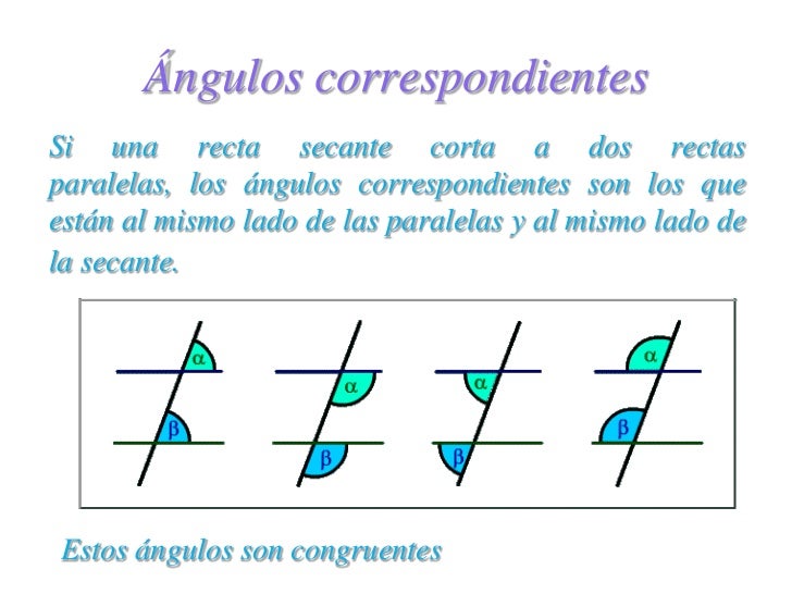 Angulos formados por paralelas