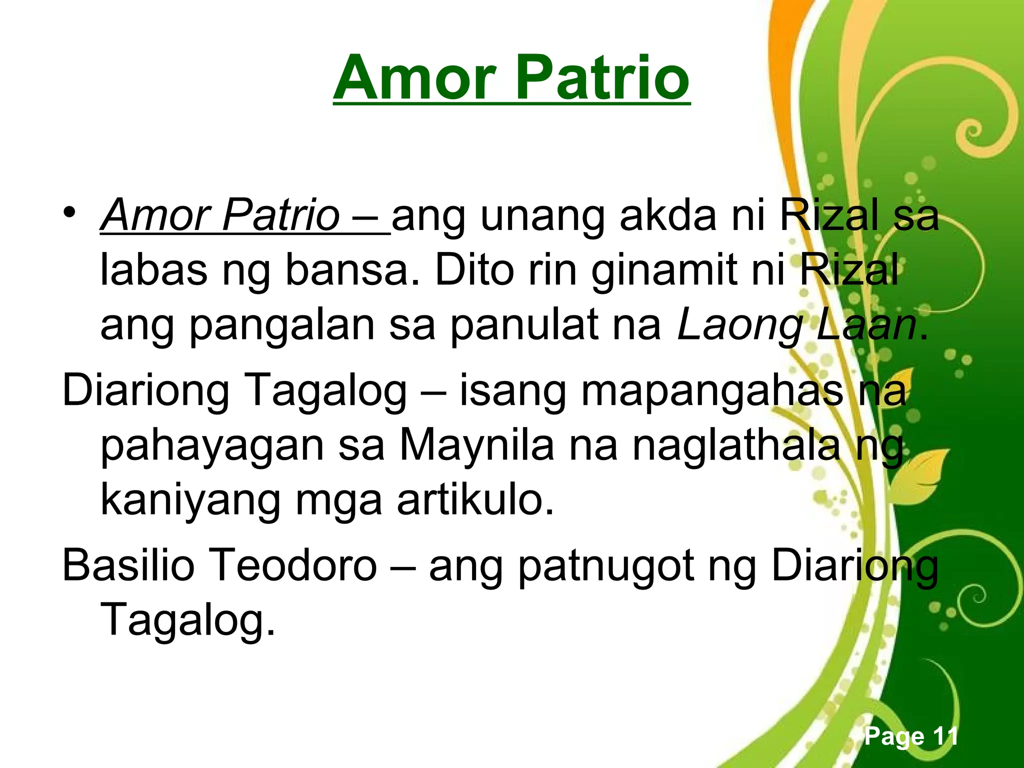 Ang unang pangingibang bansa ni rizal | PPT