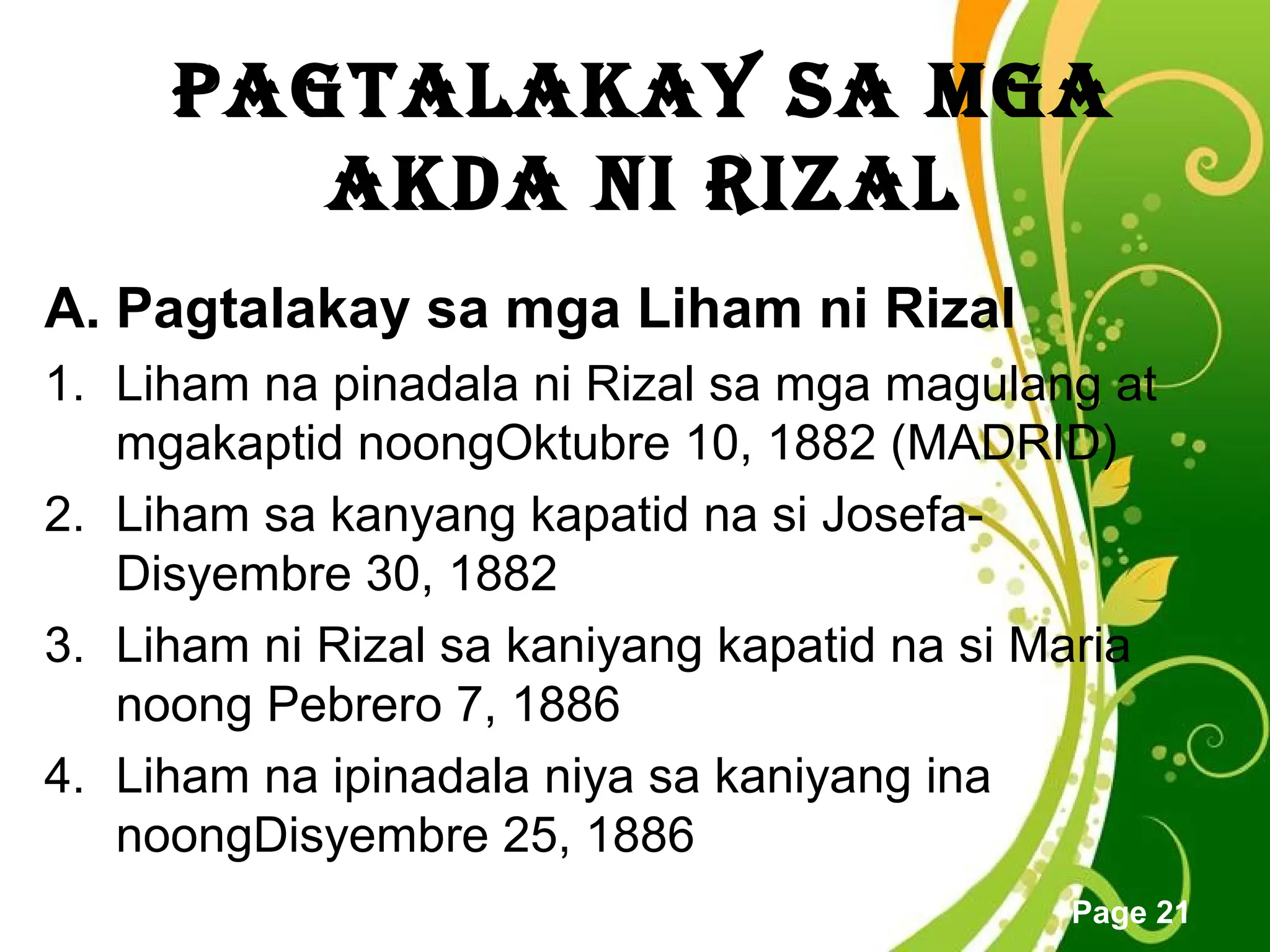Ang unang pangingibang bansa ni rizal | PPT