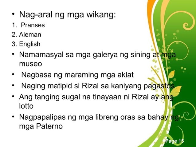 Ang unang pangingibang bansa ni rizal | PPT