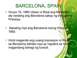 Ang unang pangingibang bansa ni rizal | PPT