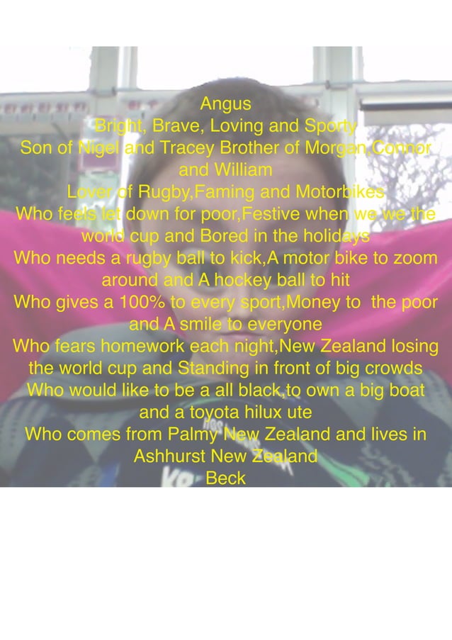 Angus bio poem | PDF