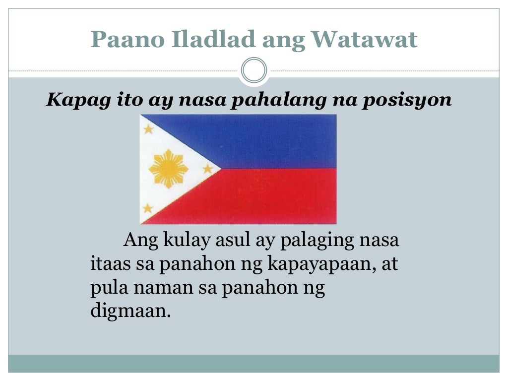 Ang watawat ng pilipinas