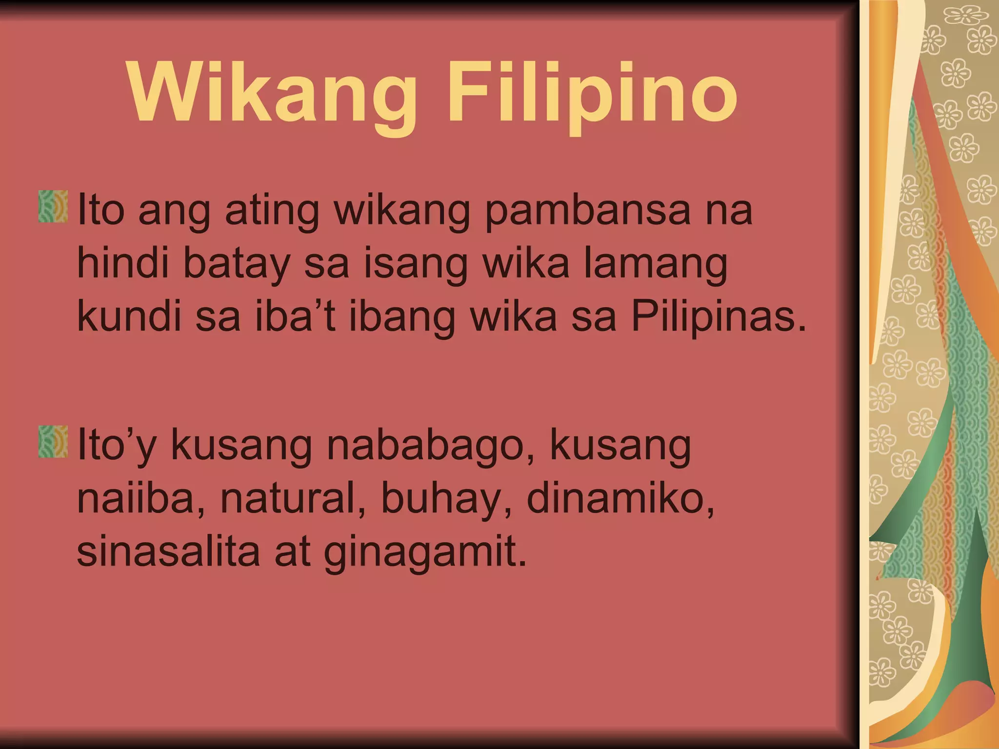 Ang wika at wikang filipinomp | PPT