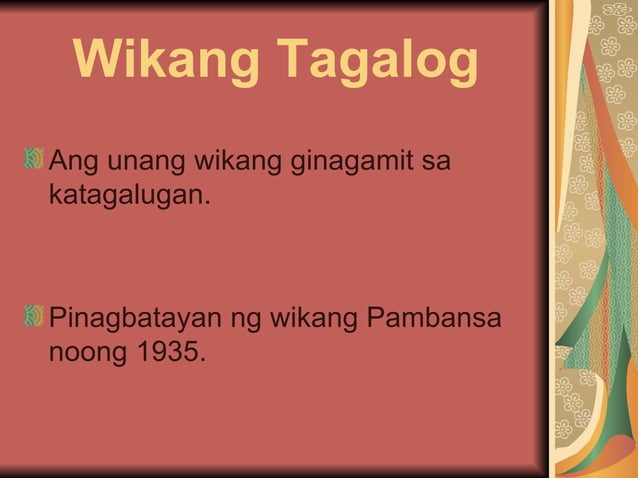 Ang wika at wikang filipinomp | PPT