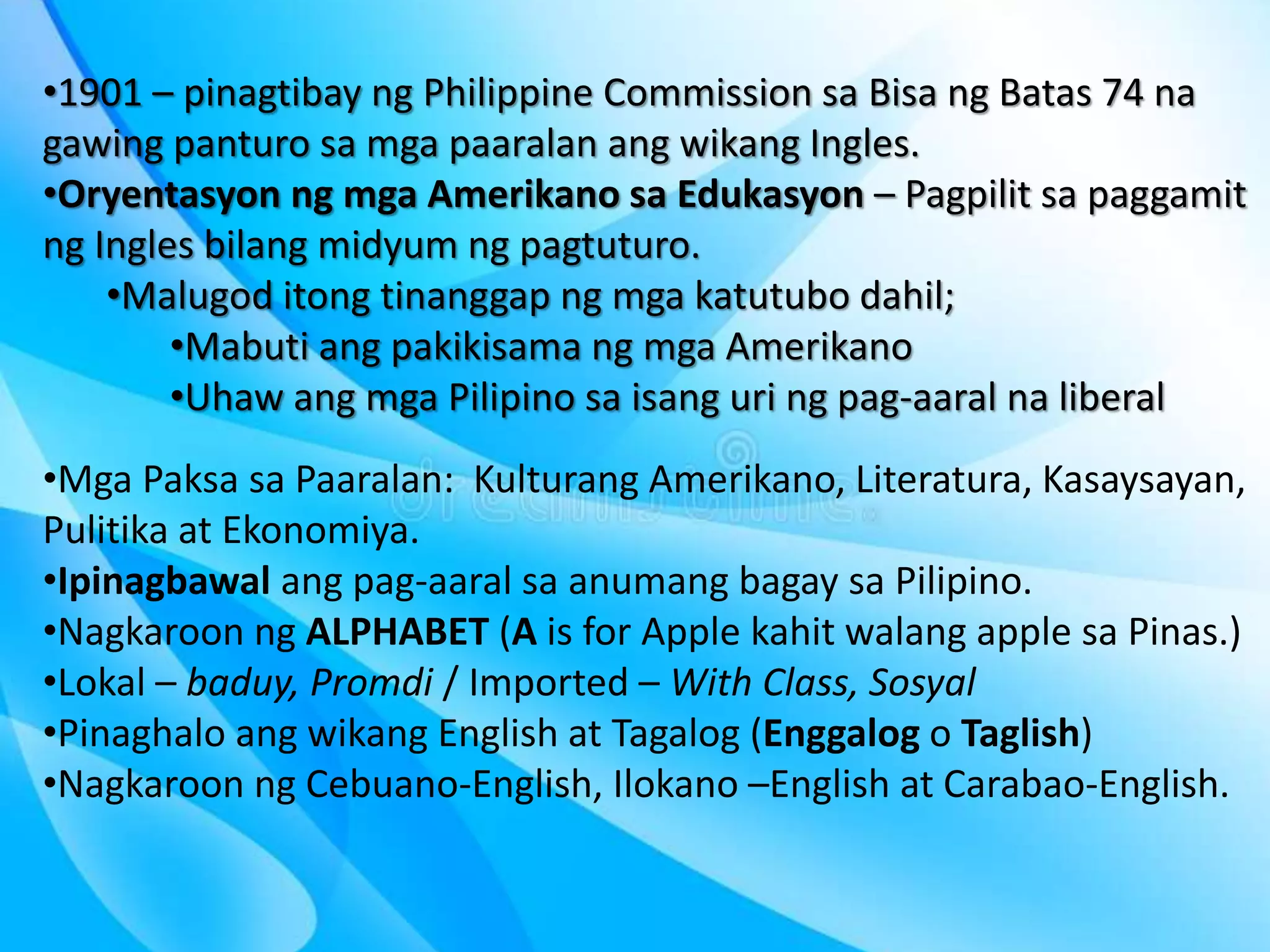 Kasaysayan at Pag-unlad ng Wikang Pambansa | PPTX