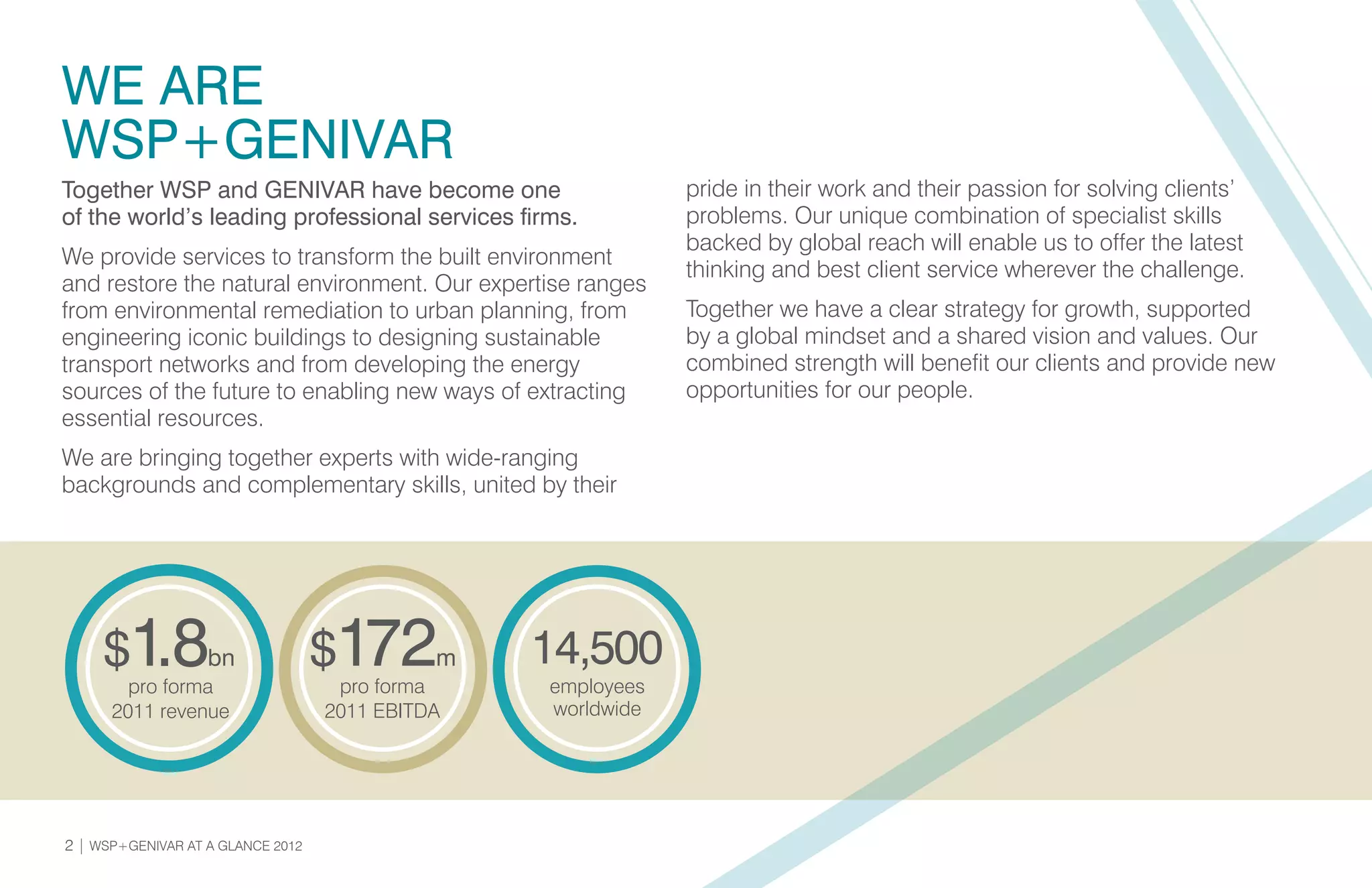 WSP & GENIVAR - STRONGER TOGETHER | PDF
