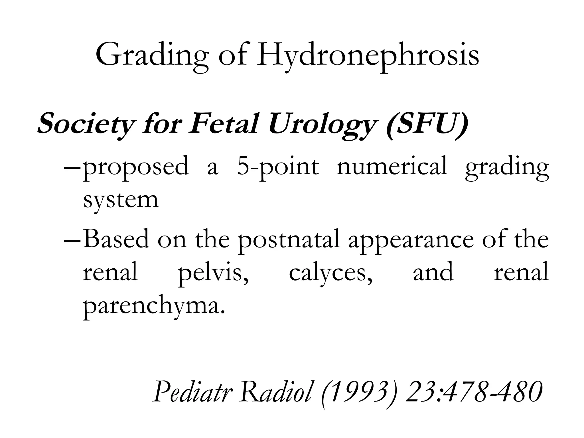 Antenatal Hydronephrosis | PPT