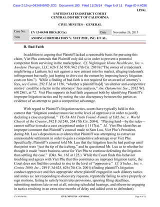 Anhing v. Viet Phu - Order denying defendant's motion for attorney's fees | PDF