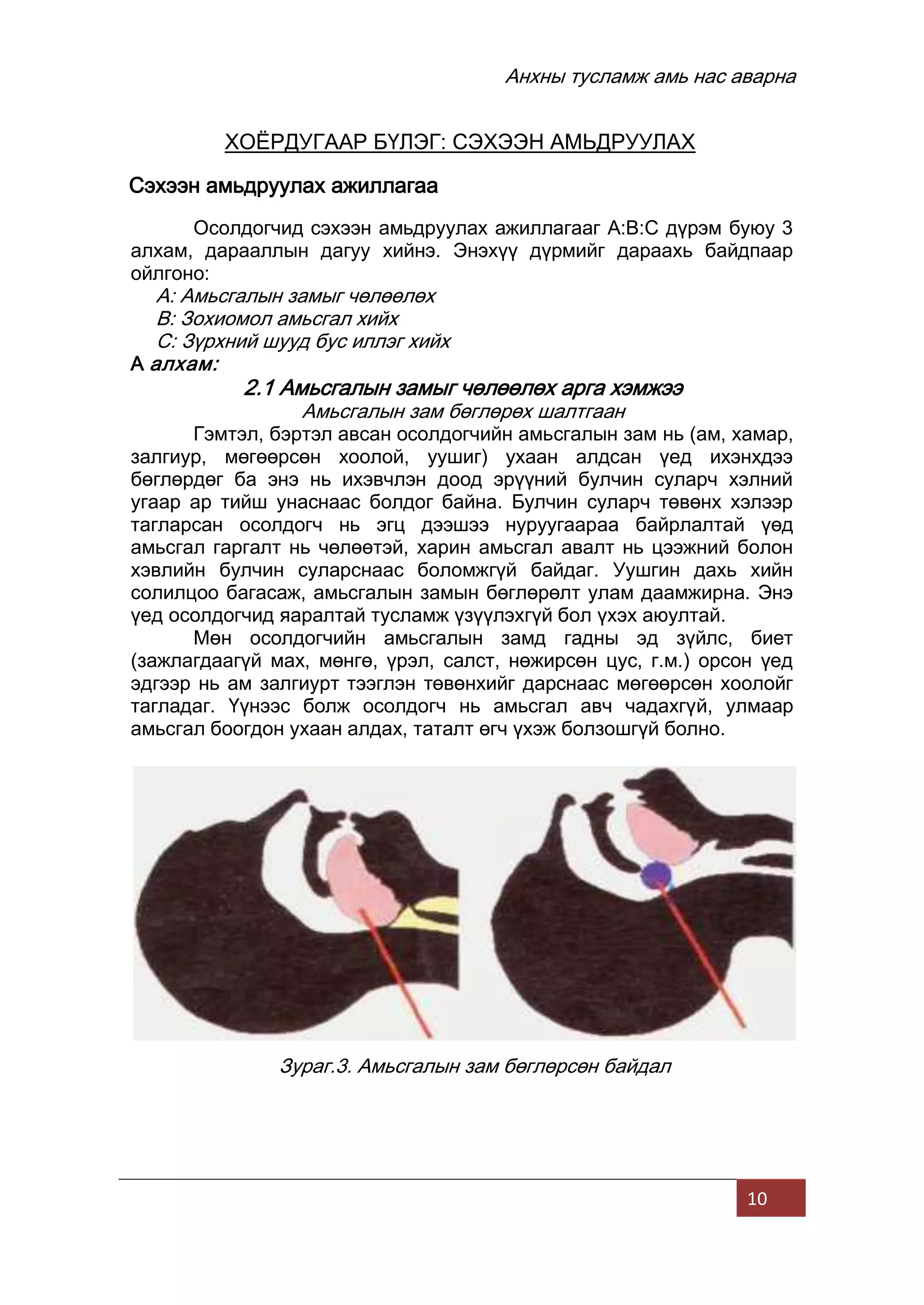 Анхны тусламжийн гарын авлага 2020 Pdf
