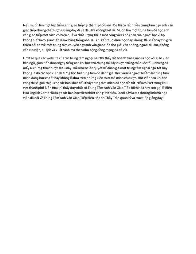 Anh van giao tiep bien hoa | DOCX