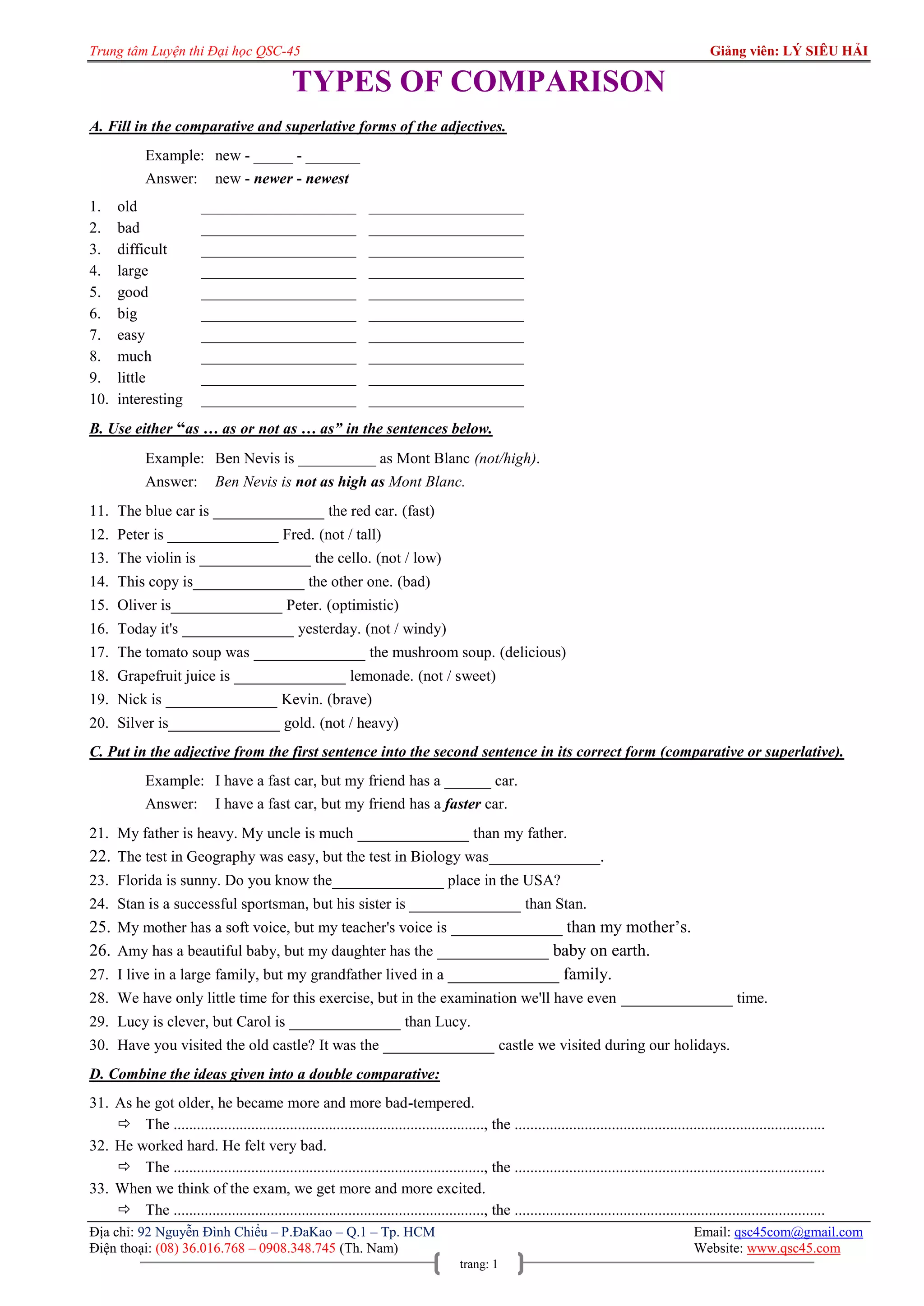 Anhvan thay hai trung tam luyen thi dai hoc qsc-45 - clauses of ...