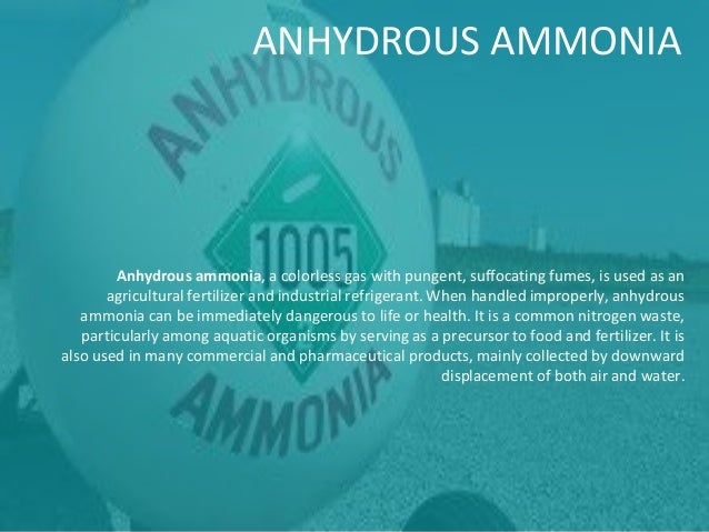Anhydrous ammonia ppt