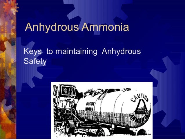 Anhydrous ammonia safety