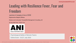 Ani psychological safety - fever- fear - freedom | PDF