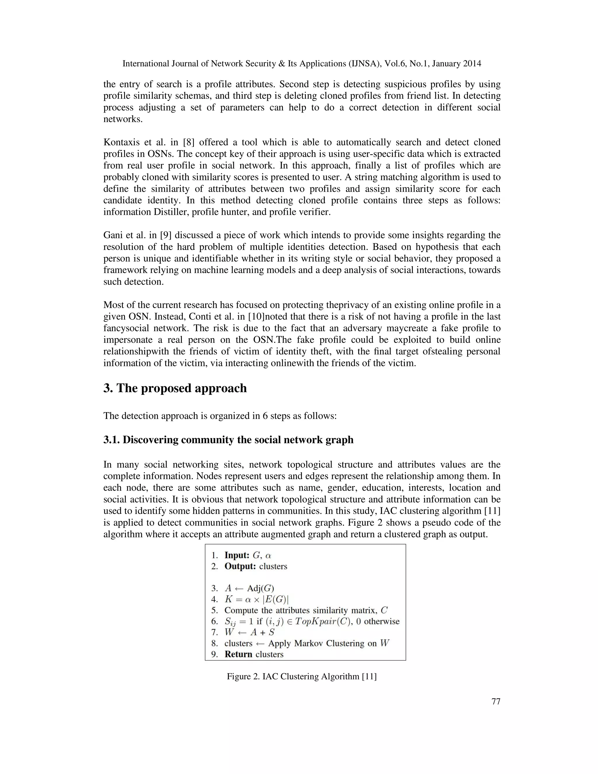 An iac approach for detecting profile cloning | PDF