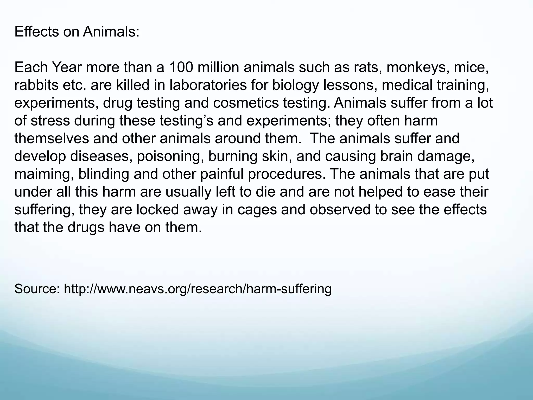 Aniaml testing essay | PPT