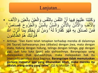 Perbuatan Tercela : Aniaya | PPTX