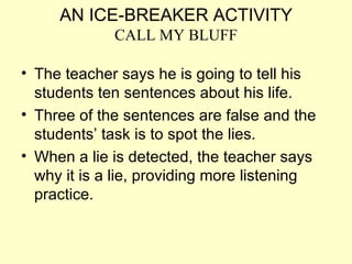 An Ice Breaker Activity | PPT