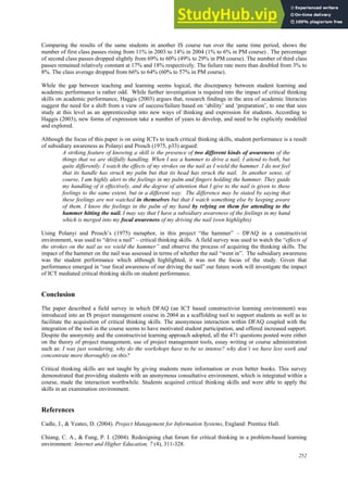 An ICT-Mediated Constructivist Approach For Increasing Academic Support And Teaching Critical ...