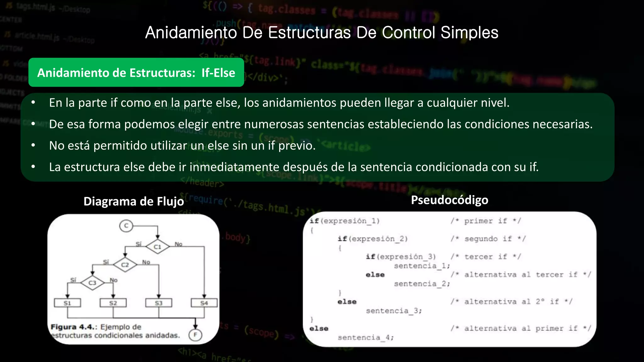 ANIDAMIENTO DE ESTRUCTURAS DE CONTROL SIMPLE | PPTX