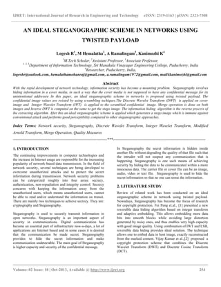 An ideal steganographic scheme in networks using twisted payload | PDF