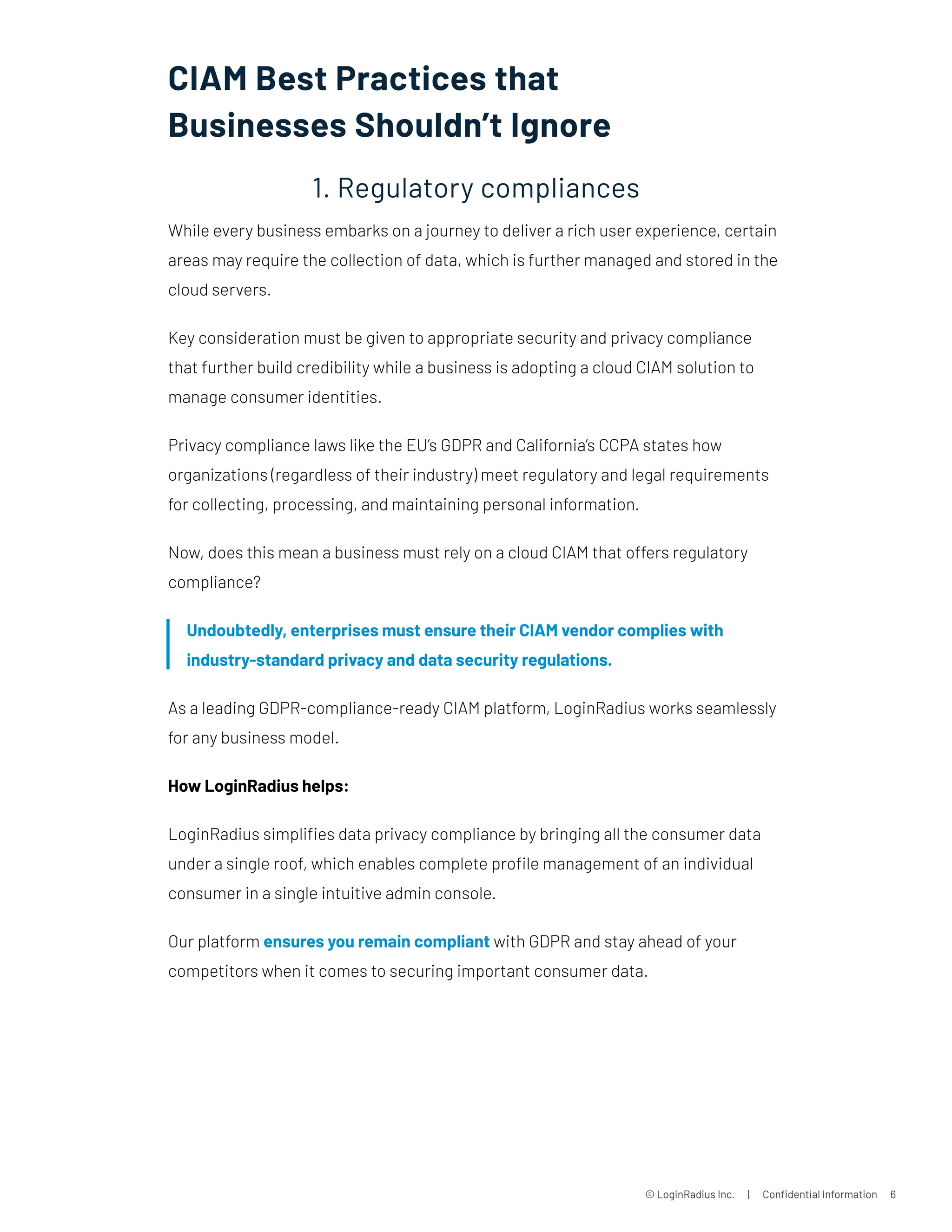 Strategizing CIAM in the Cloud: A Comprehensive Identity Checklist | PDF
