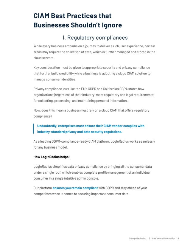 LoginRadius Checklist for Cloud-Based CIAM Strategy Success | PDF