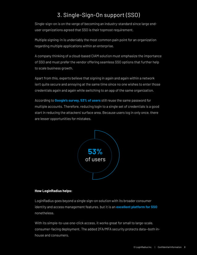 Essential Identity Checklist for CIAM in the Cloud By LoginRadius | PDF