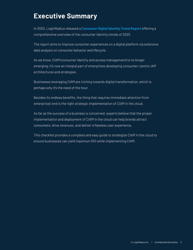 Building a Robust Cloud CIAM Framework: A Detailed Checklist | PDF