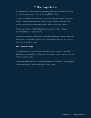 Building a Robust Cloud CIAM Framework: A Detailed Checklist | PDF