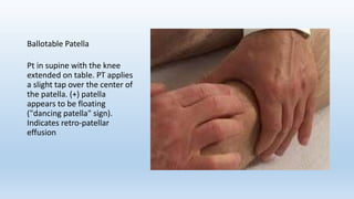 Orthopedic test for the Knee | PPTX