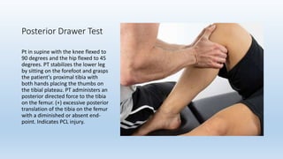 Orthopedic test for the Knee | PPTX