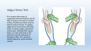 Orthopedic test for the Knee | PPTX