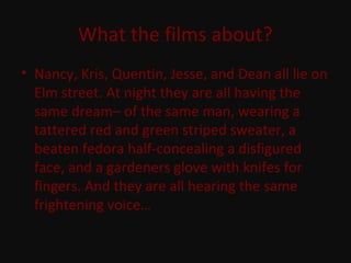 A nightmare on Elm Street Analysis | PPT