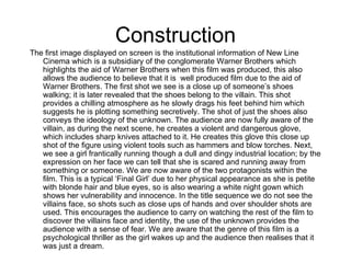 A Nightmare on Elm Street Analysis | PPT