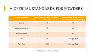 SIZE SEPARATION by Aniket Dhande ppt shraddha institute of pharmacy | PPT