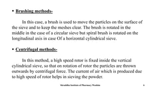 SIZE SEPARATION by Aniket Dhande ppt shraddha institute of pharmacy | PPTX