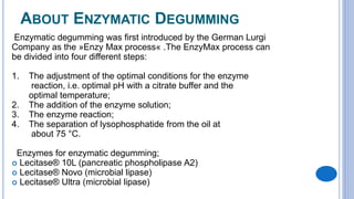 Aniket enzymatic degumming | PPTX