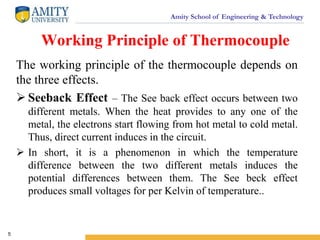 Thermocouple as a Transducer ppt | PPTX