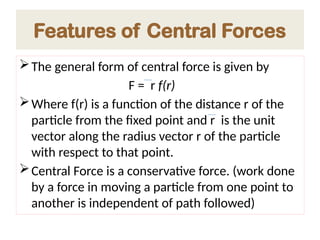 Detailed ppt on classical mechanics Central force ppt | PPTX