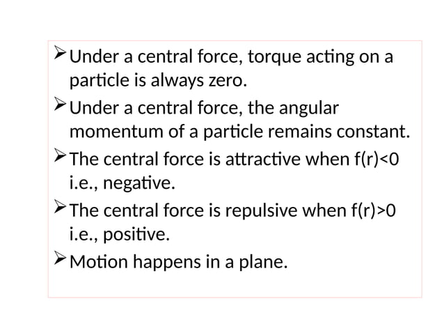 Detailed ppt on classical mechanics Central force ppt | PPTX | Physics | Science